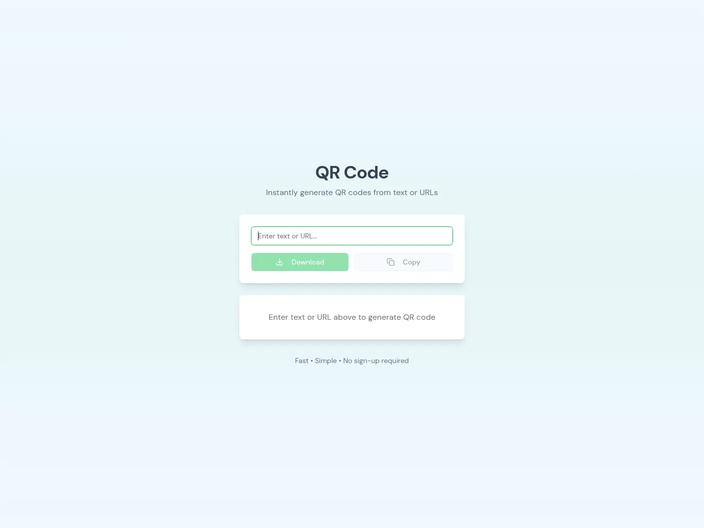 Simple QR Code Generator