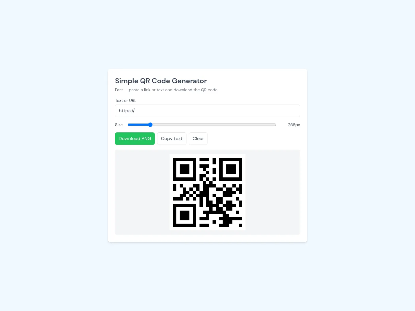 Simple QR Code Generator