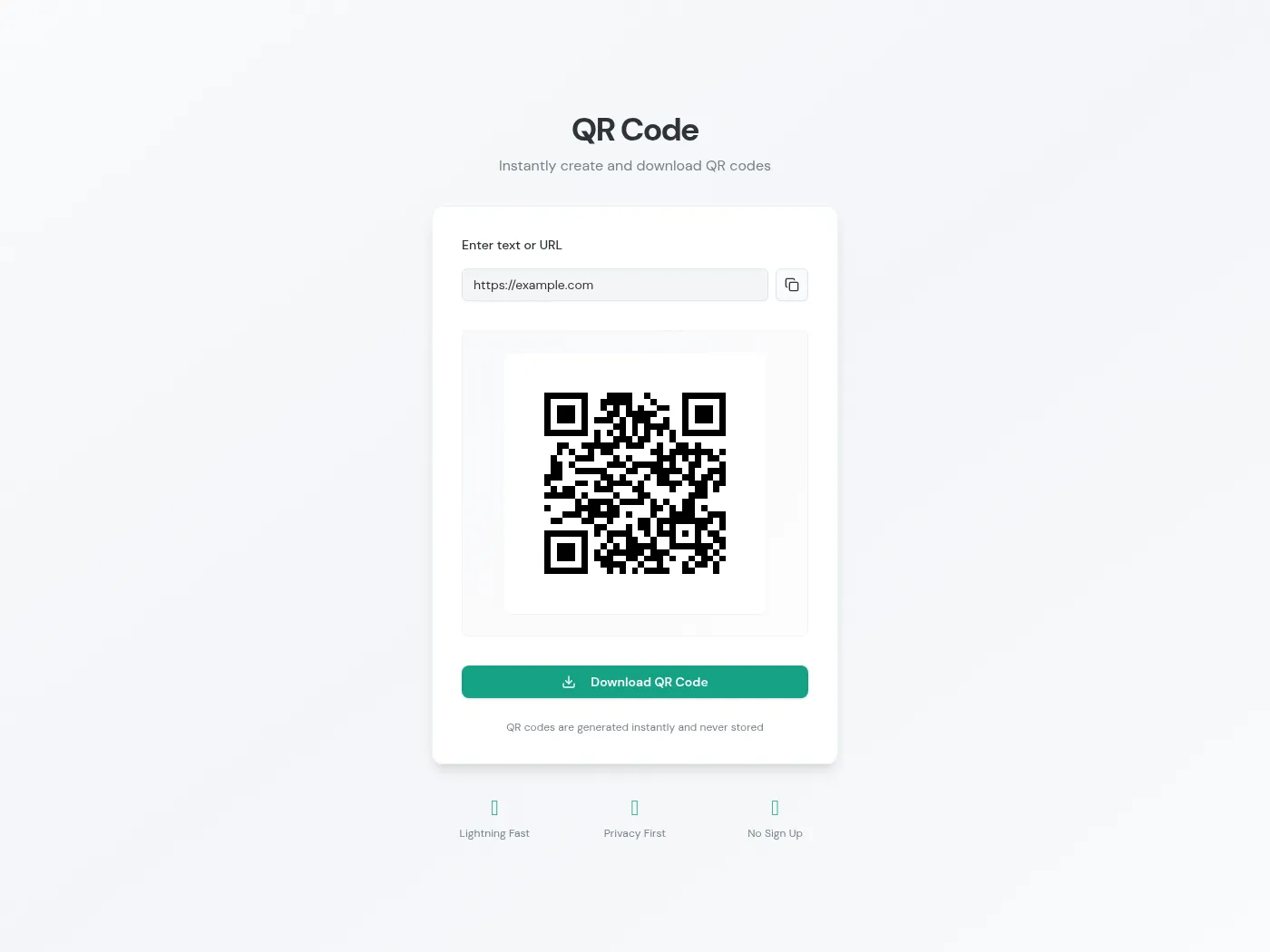 Simple QR Code Generator
