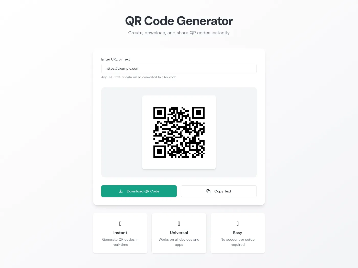 Simple QR Code Generator