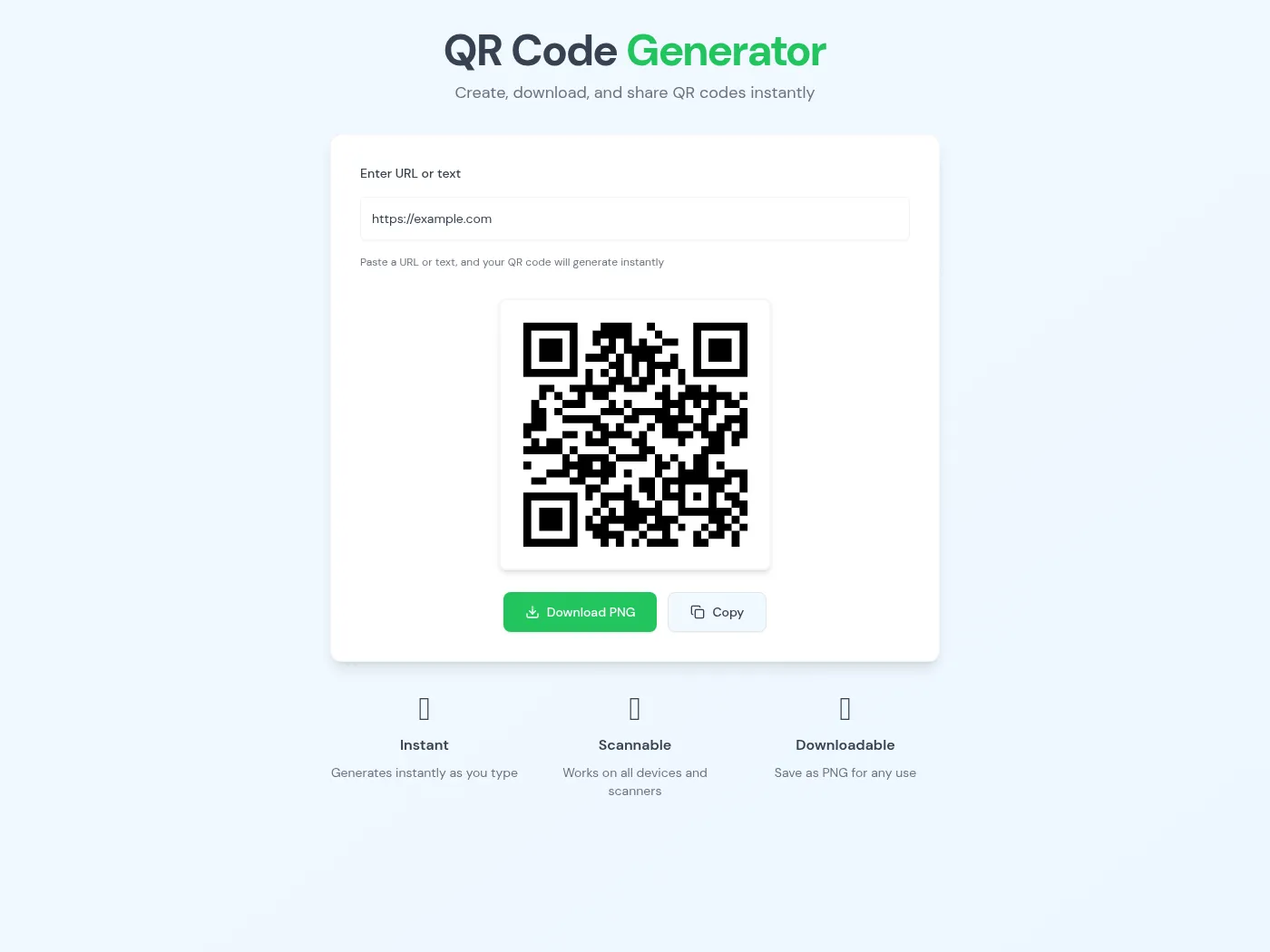 Simple QR Code Generator