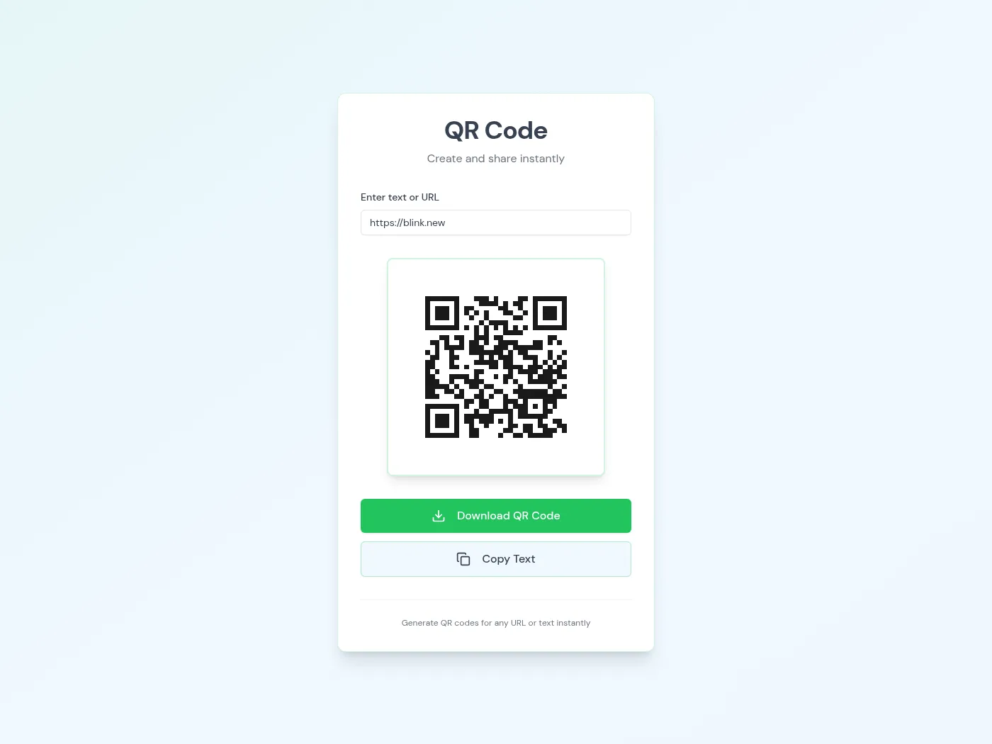 Simple QR Code Generator
