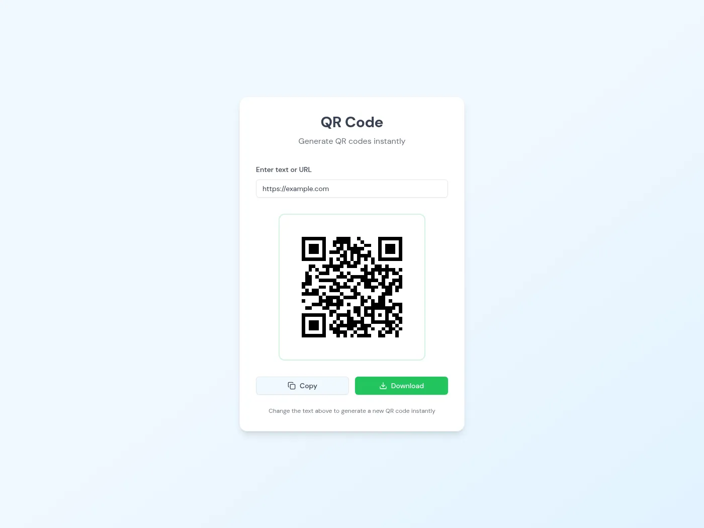 Simple QR Code Generator