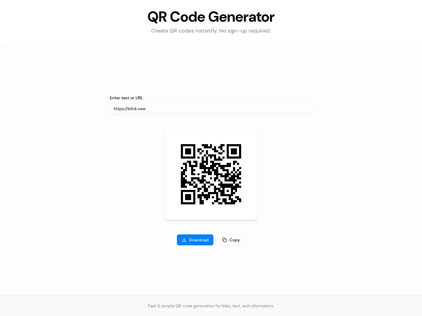 Simple QR Code Generator
