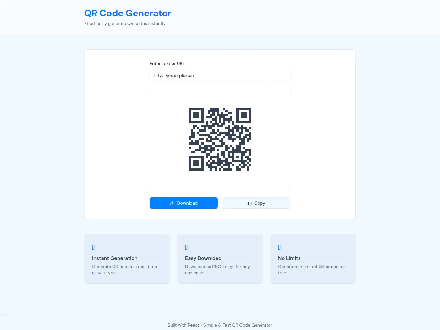 Simple QR Code Generator