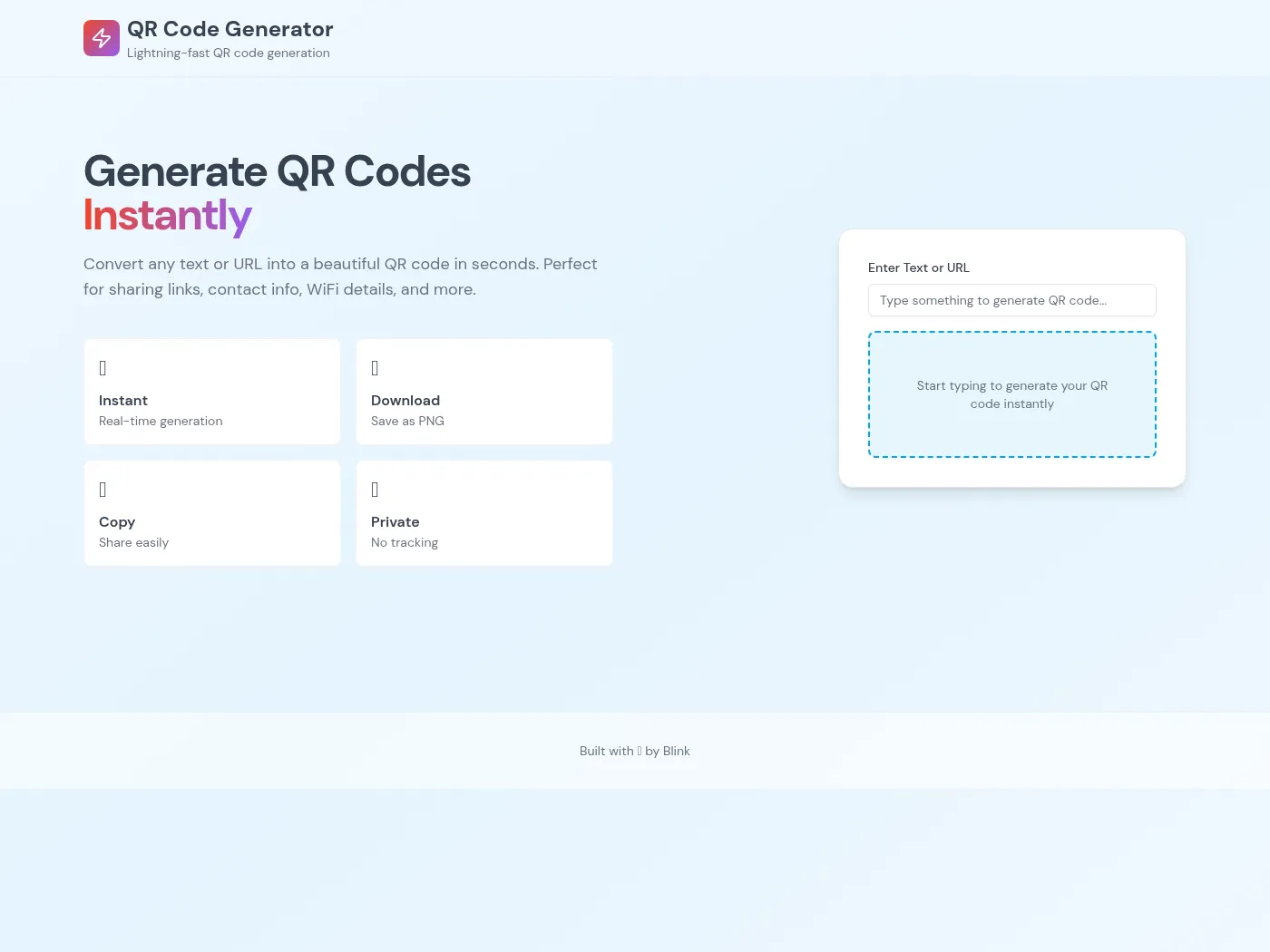 Simple QR Code Generator