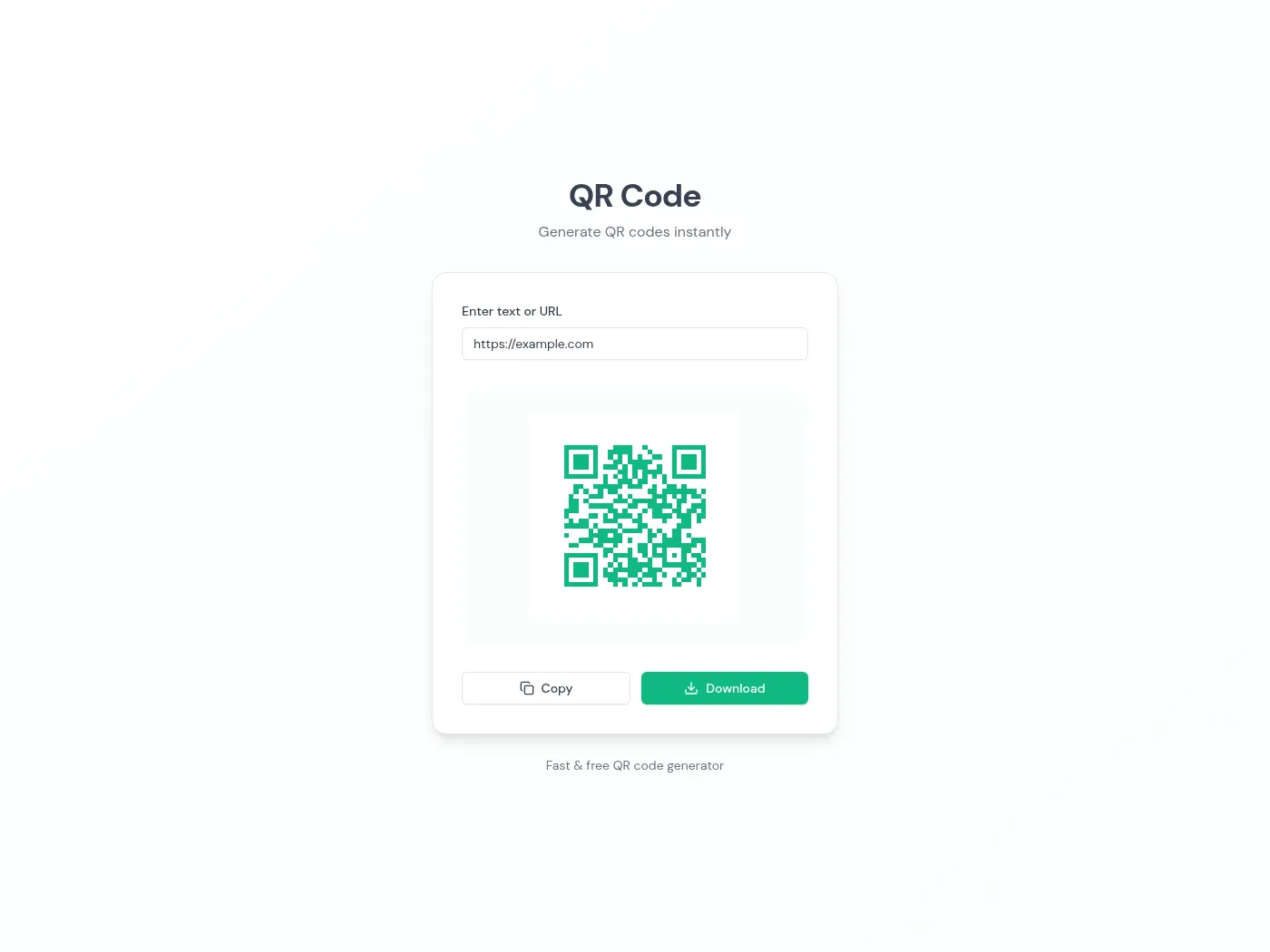 Simple QR Code Generator