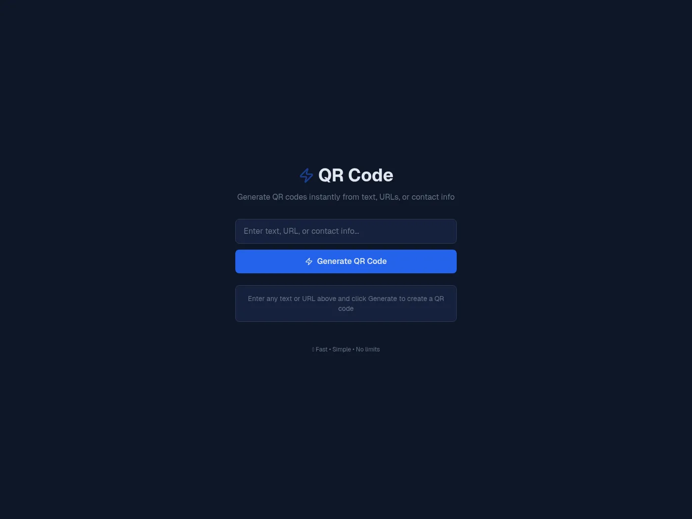 Simple QR Code Generator