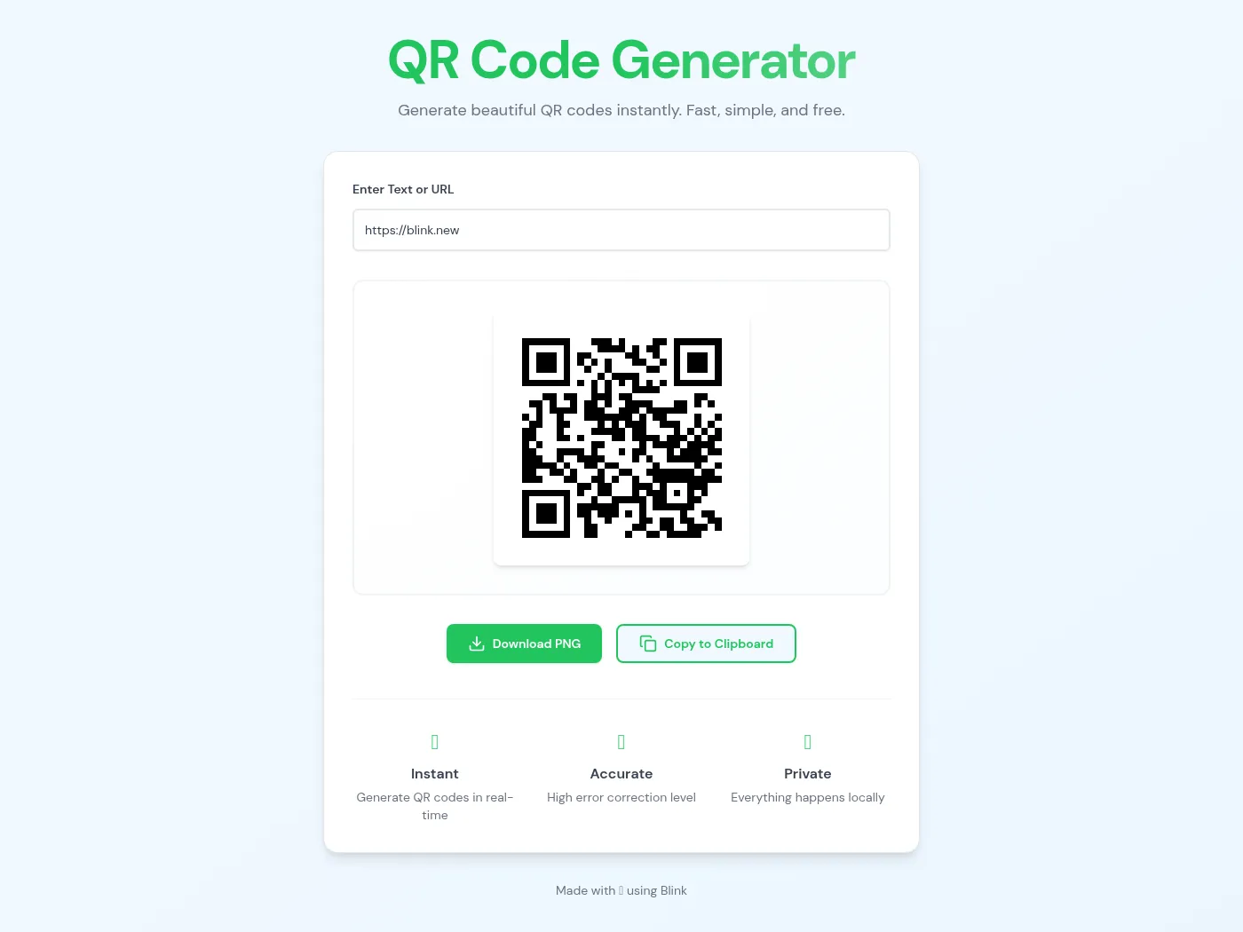 Simple QR Code Generator