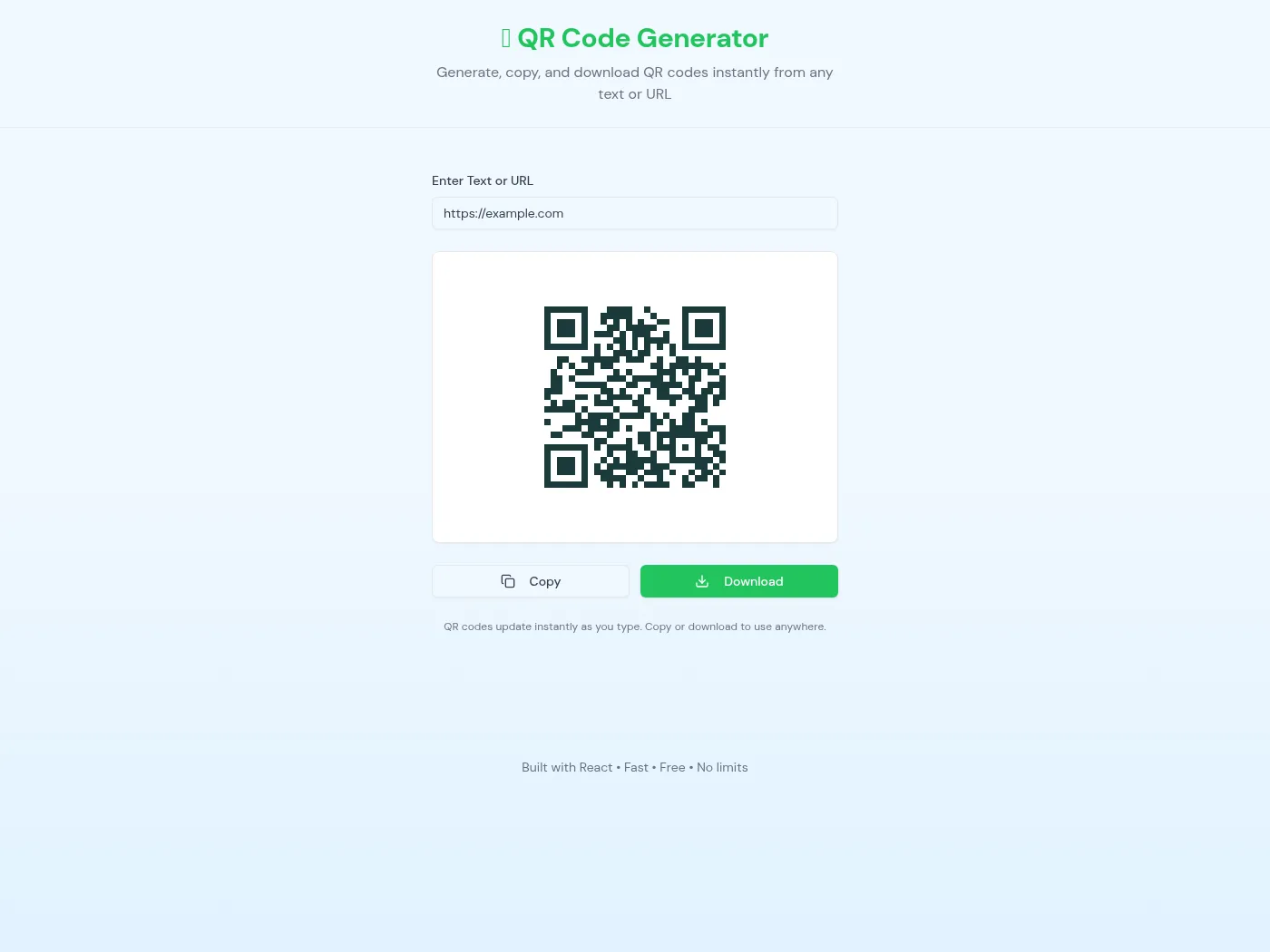 Simple QR Code Generator