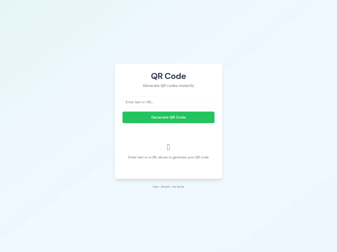 Simple QR Code Generator