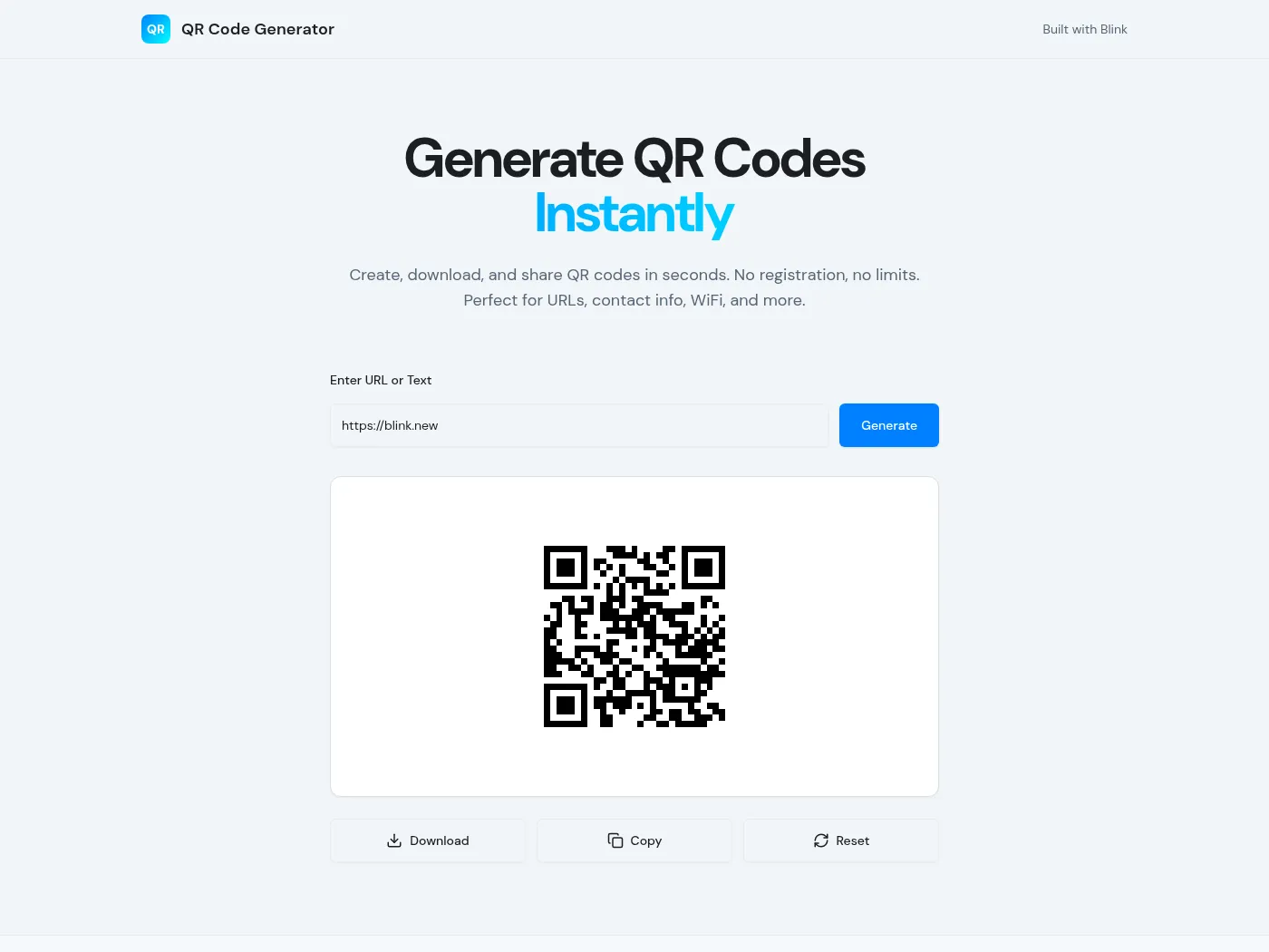 Simple QR Code Generator