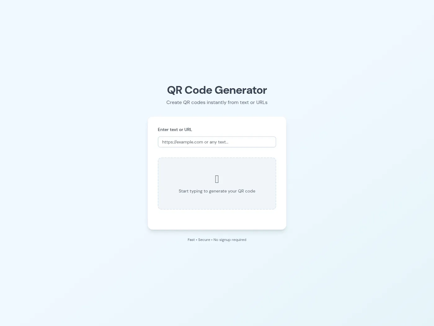 Simple QR Code Generator