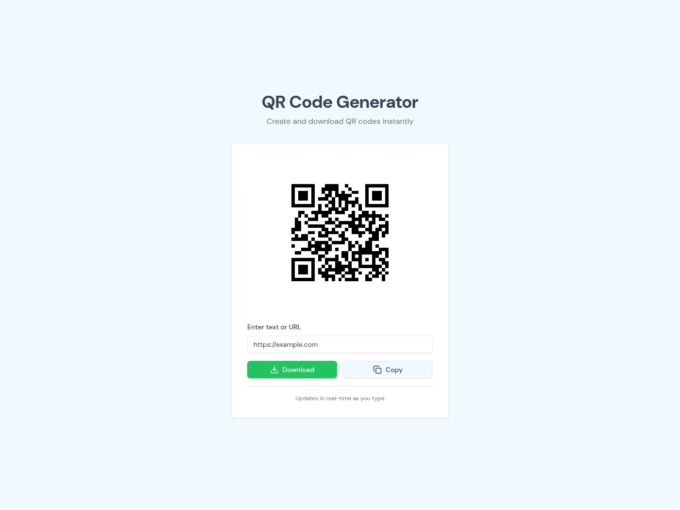 Simple QR Code Generator