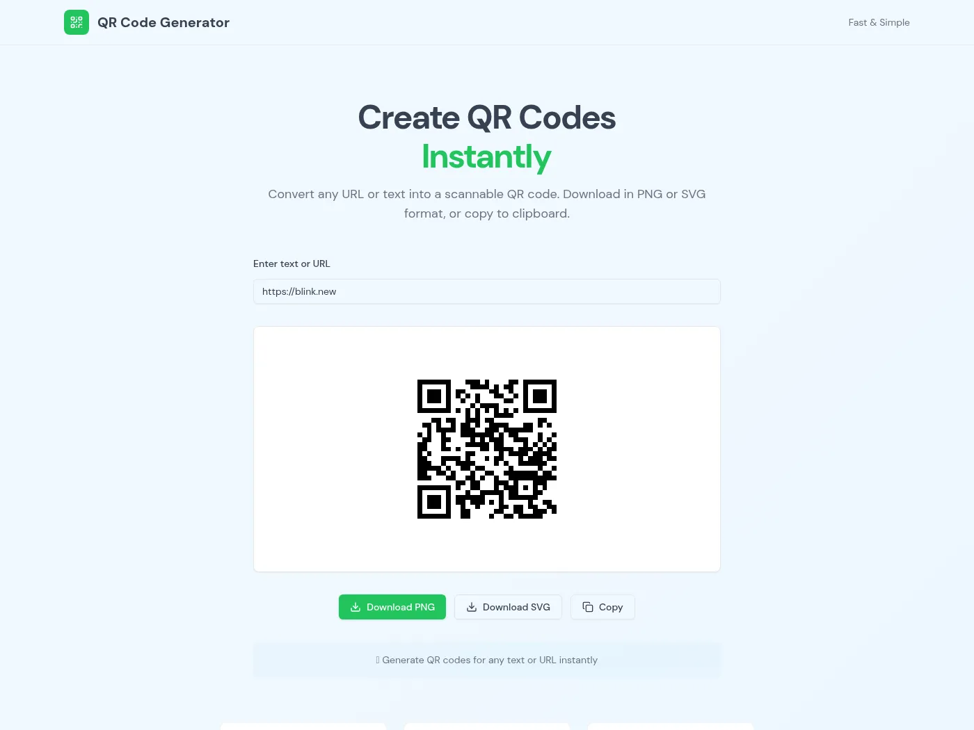 Simple QR Code Generator