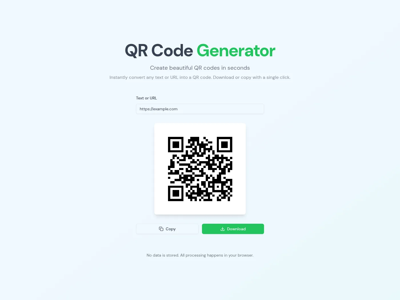 Simple QR Code Generator