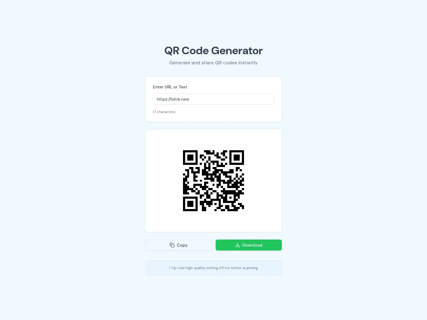 Simple QR Code Generator