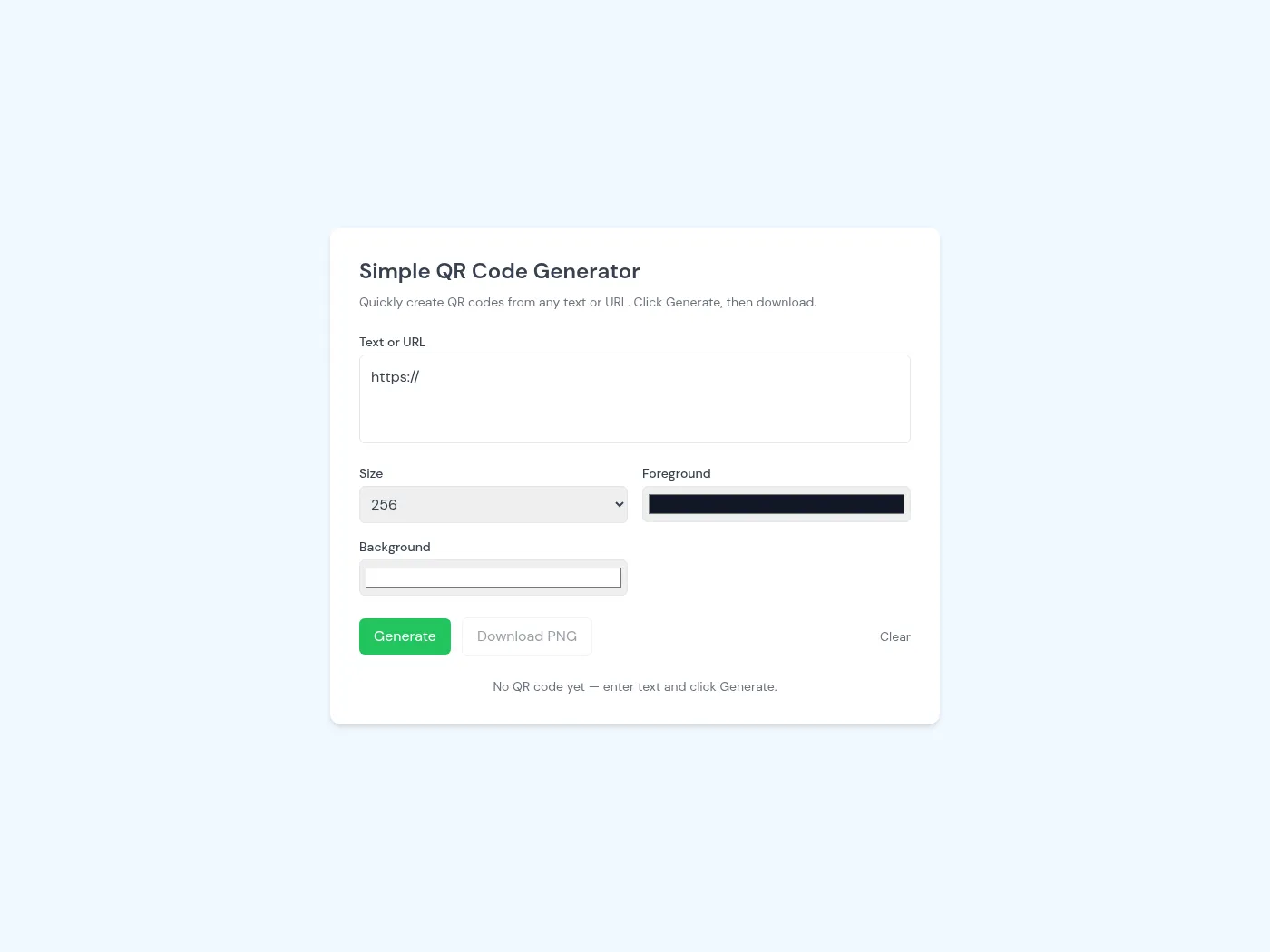 Simple QR Code Generator