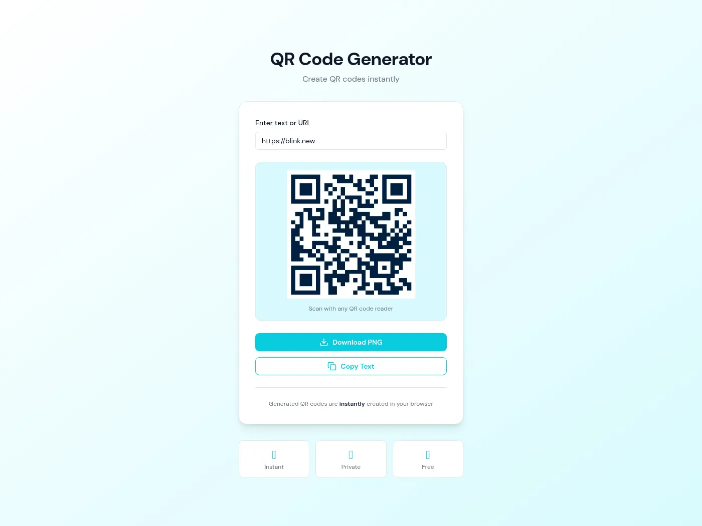 Simple QR Code Generator