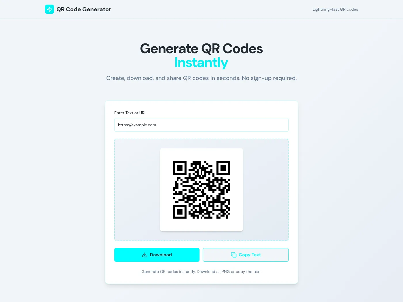 Simple QR Code Generator