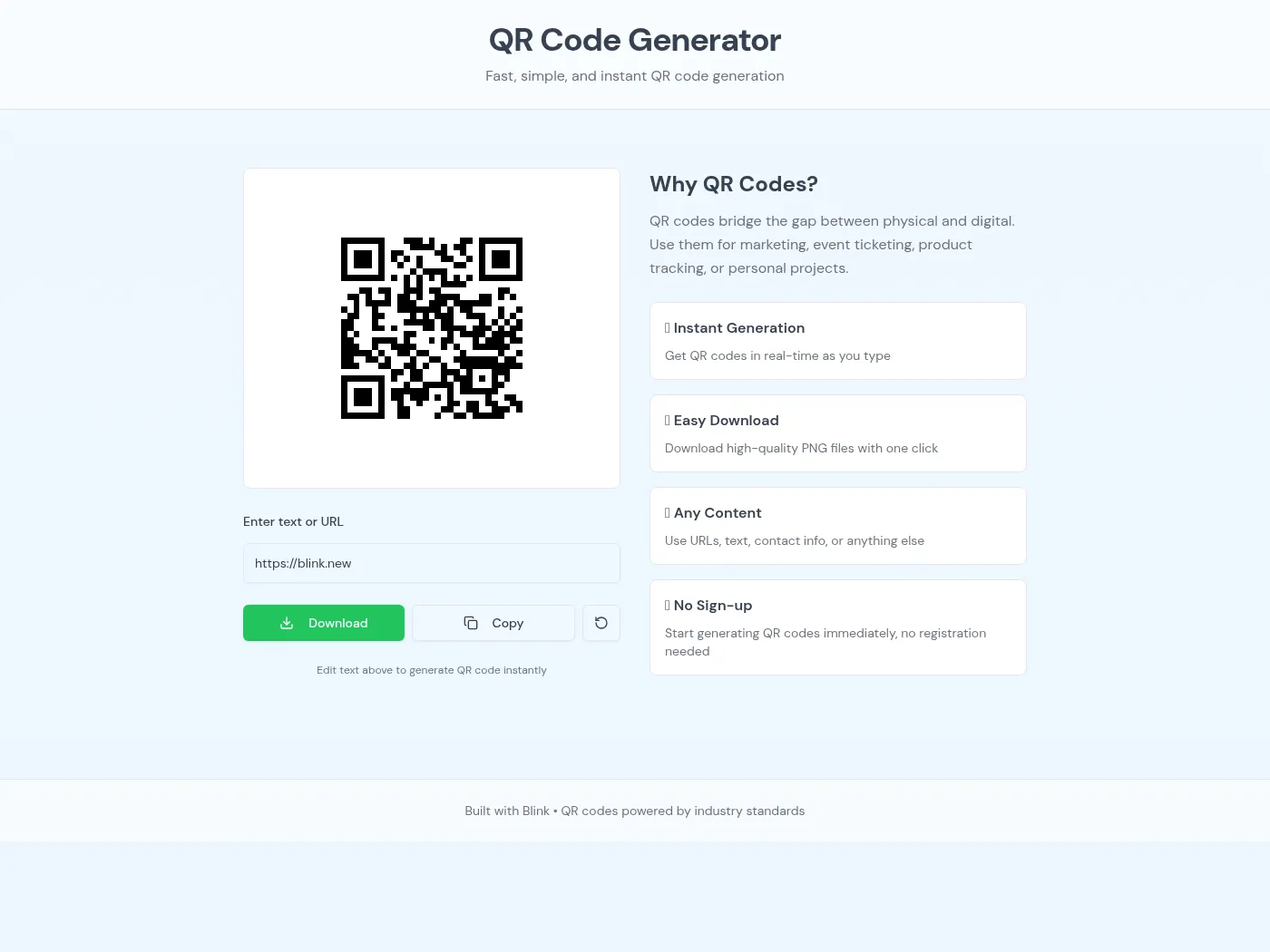 Simple QR Code Generator