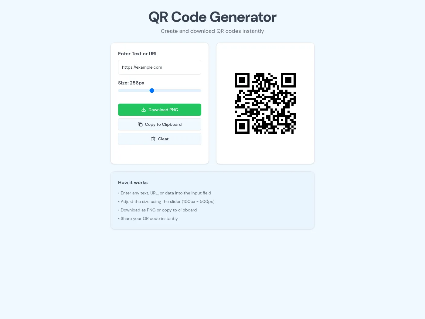 Simple QR Code Generator