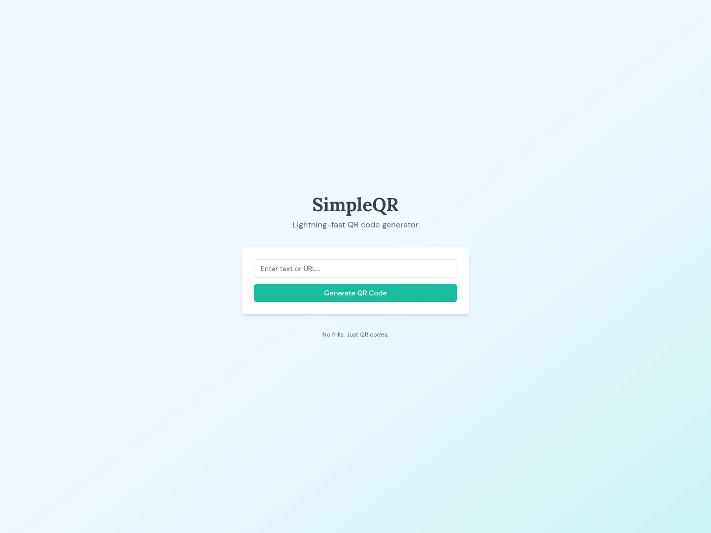 SimpleQR: Lightning-Fast QR Code Generator