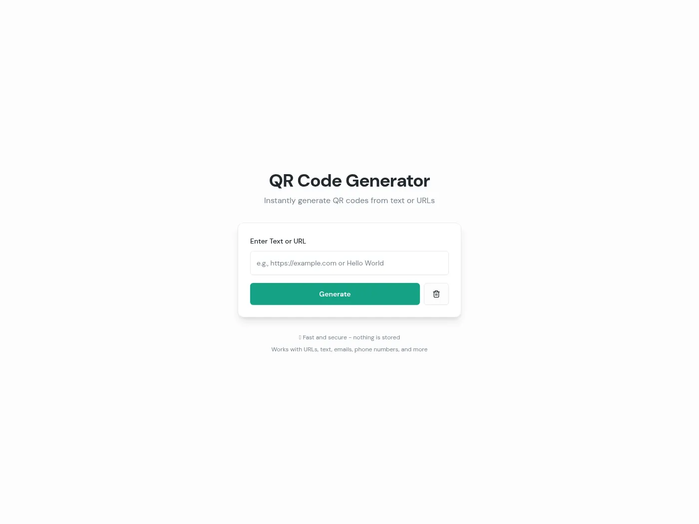 Simple QR Code Generator