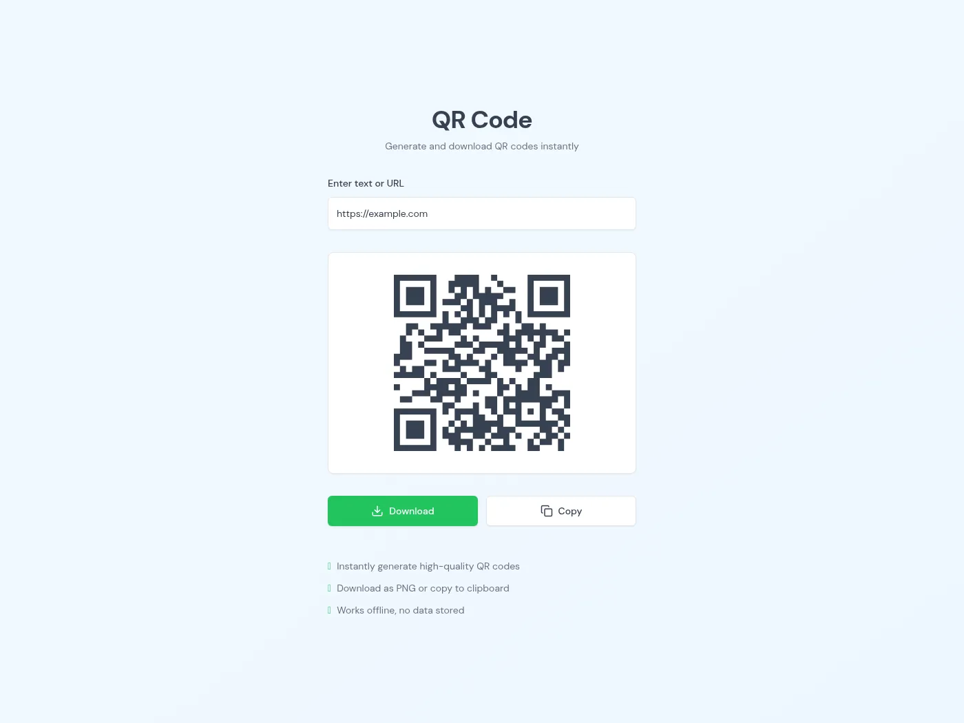 Simple QR Code Generator