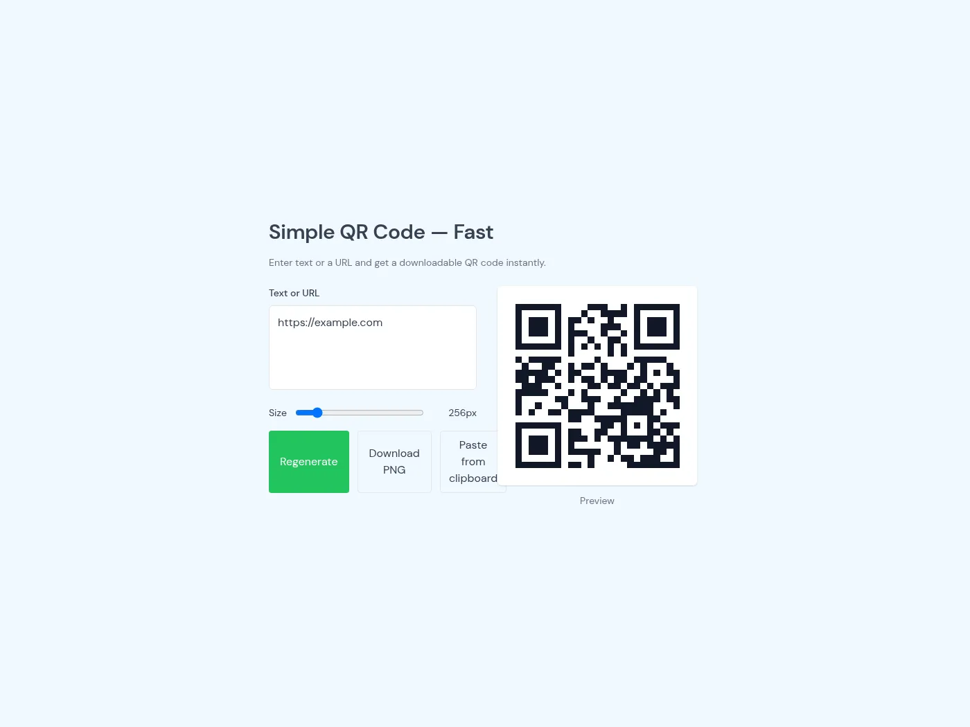 Simple QR Code Generator