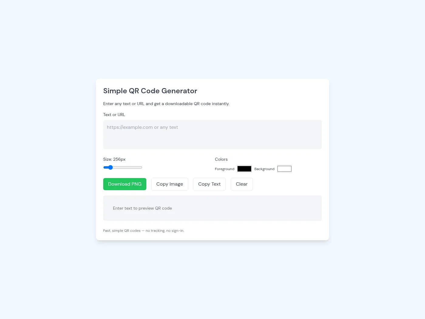 Simple QR Code Generator