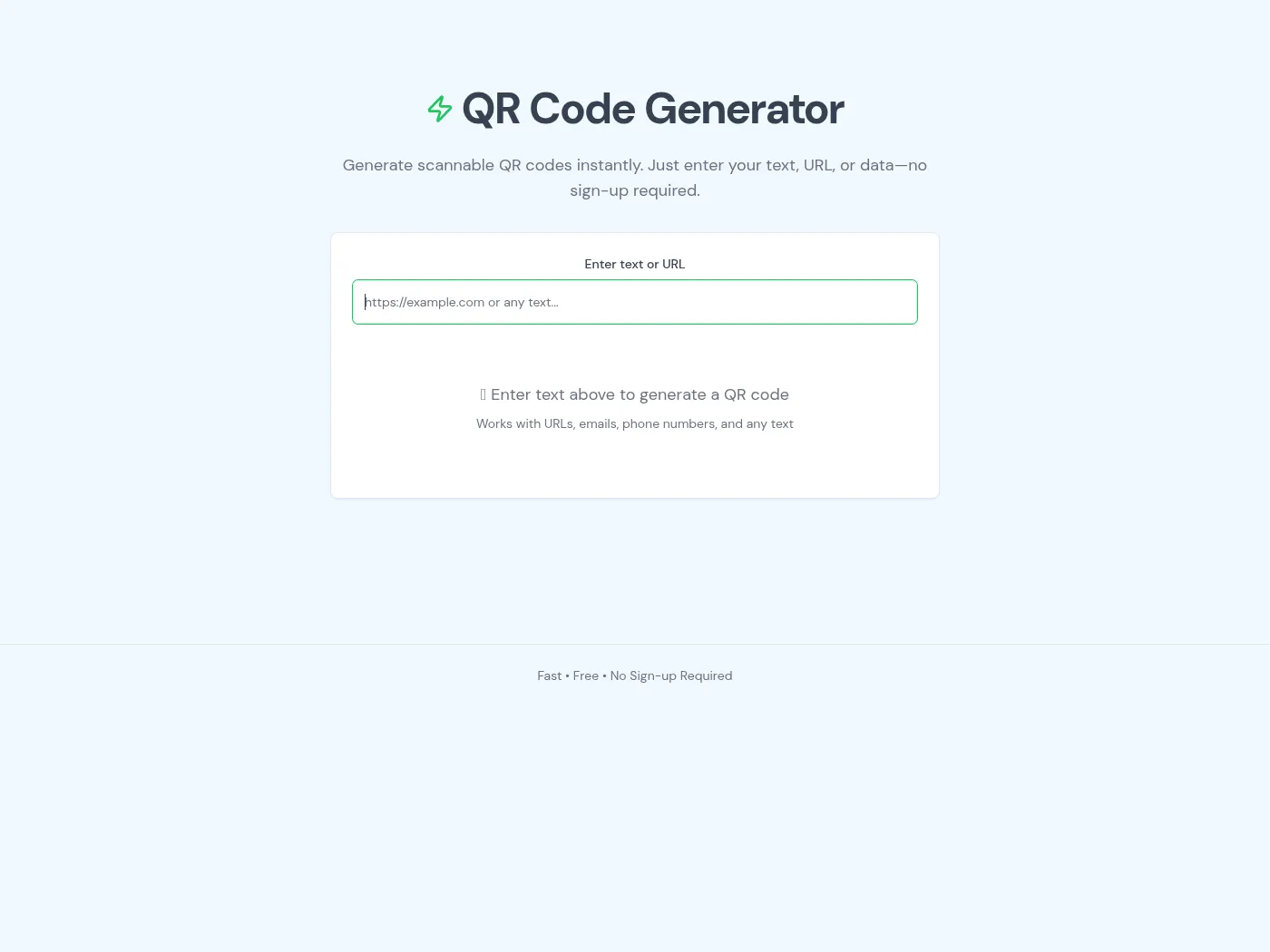 Simple QR Code Generator