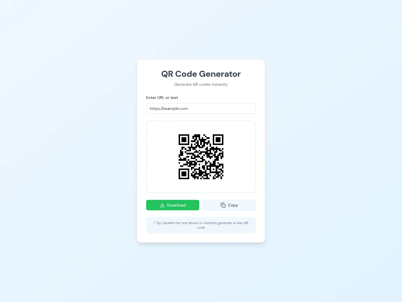 Simple QR Code Generator