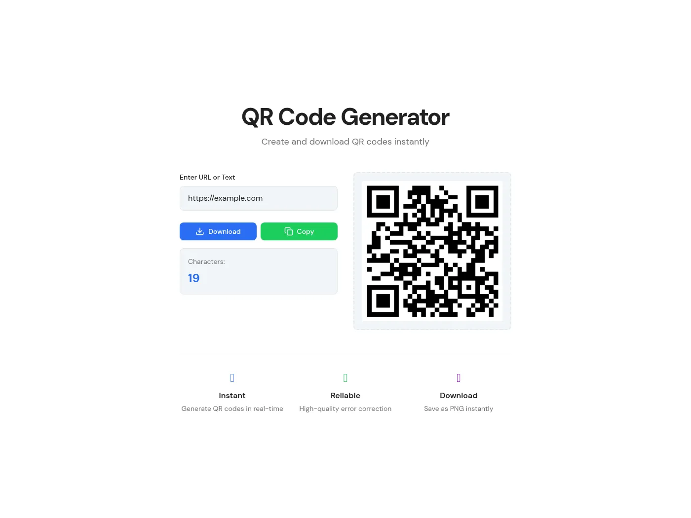 Simple QR Code Generator