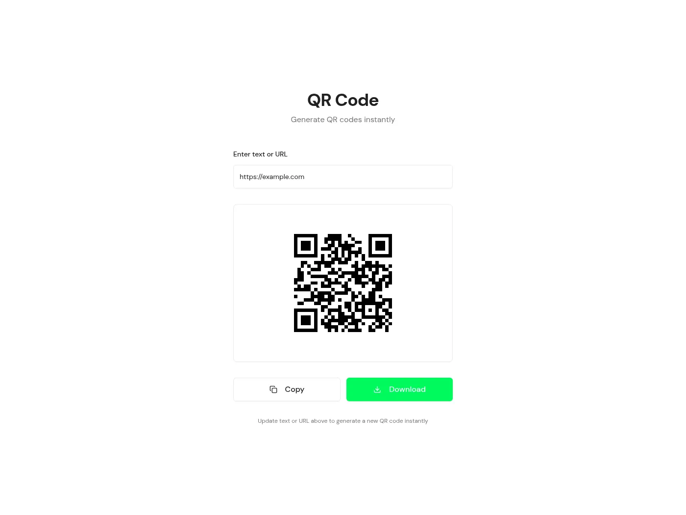 Simple QR Code Generator