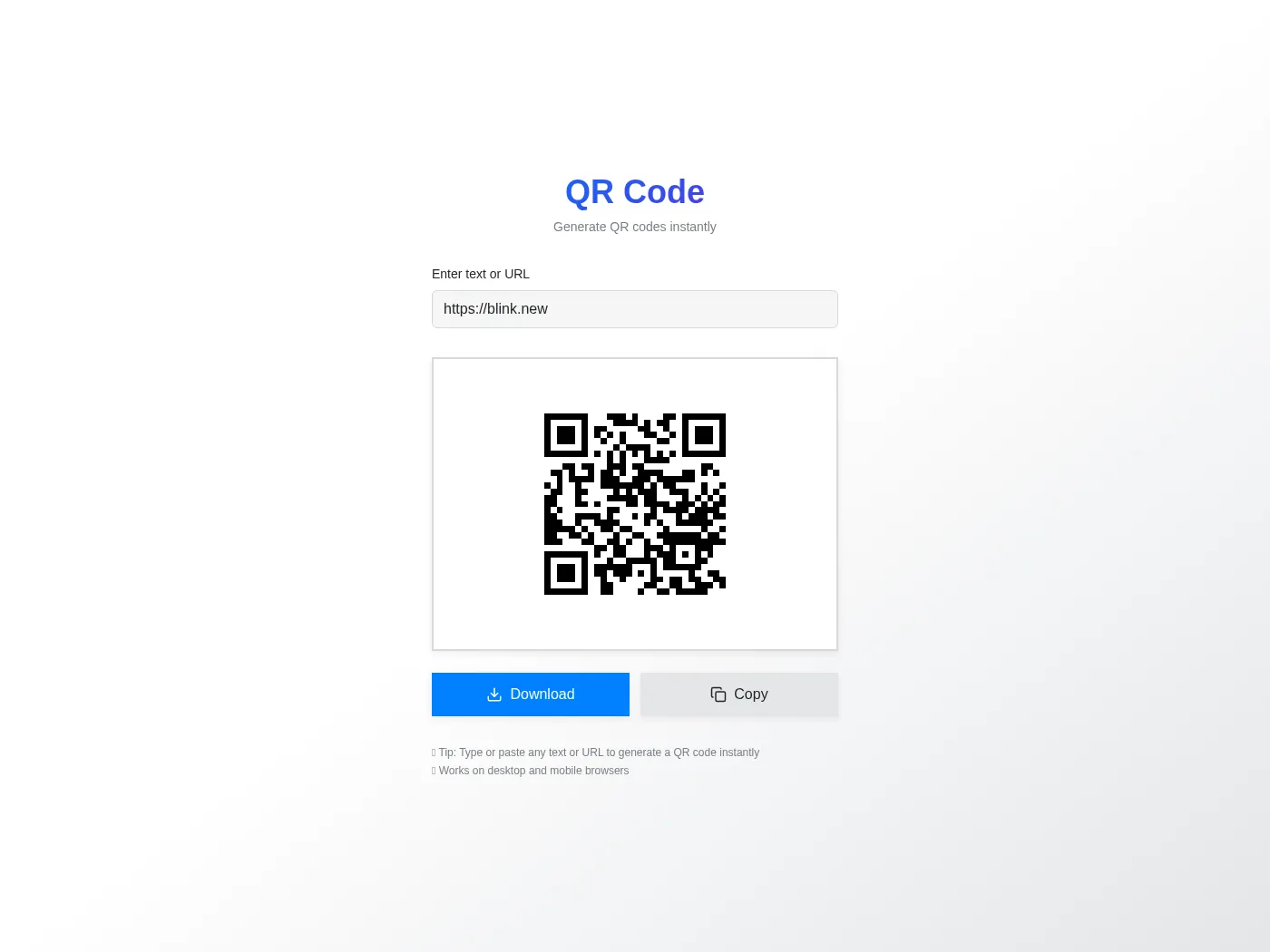 Simple QR Code Generator