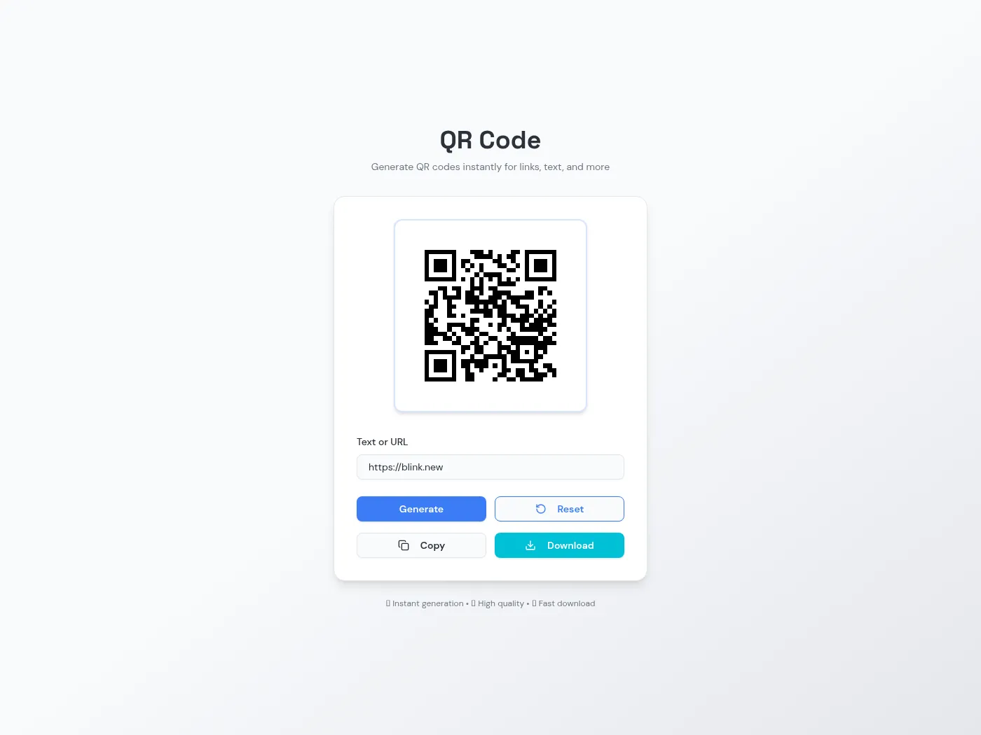 Simple QR Code Generator