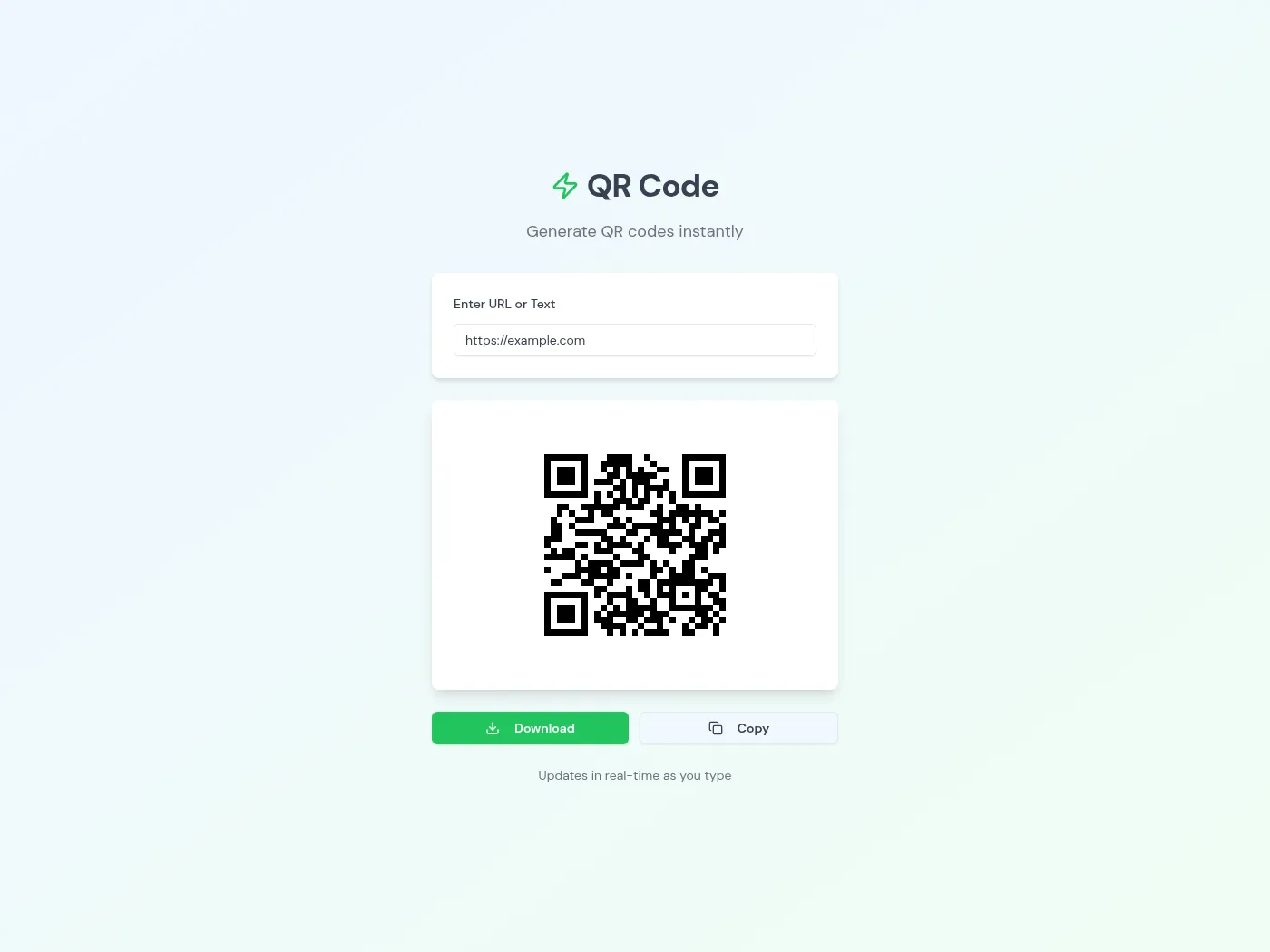 Simple QR Code Generator