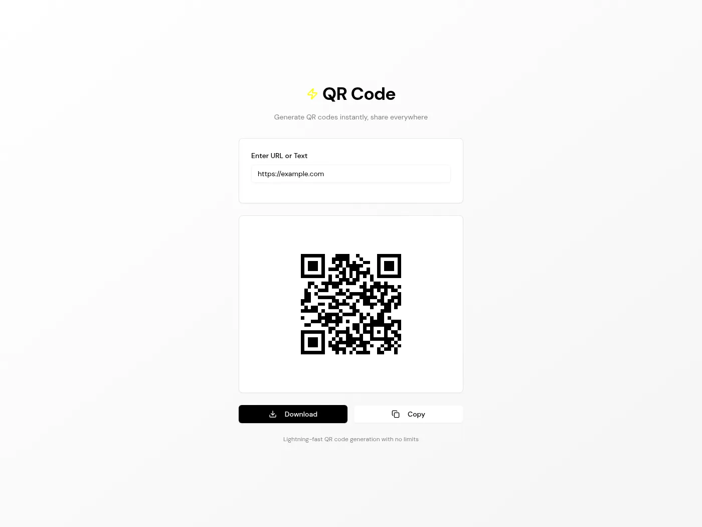 Simple QR Code Generator