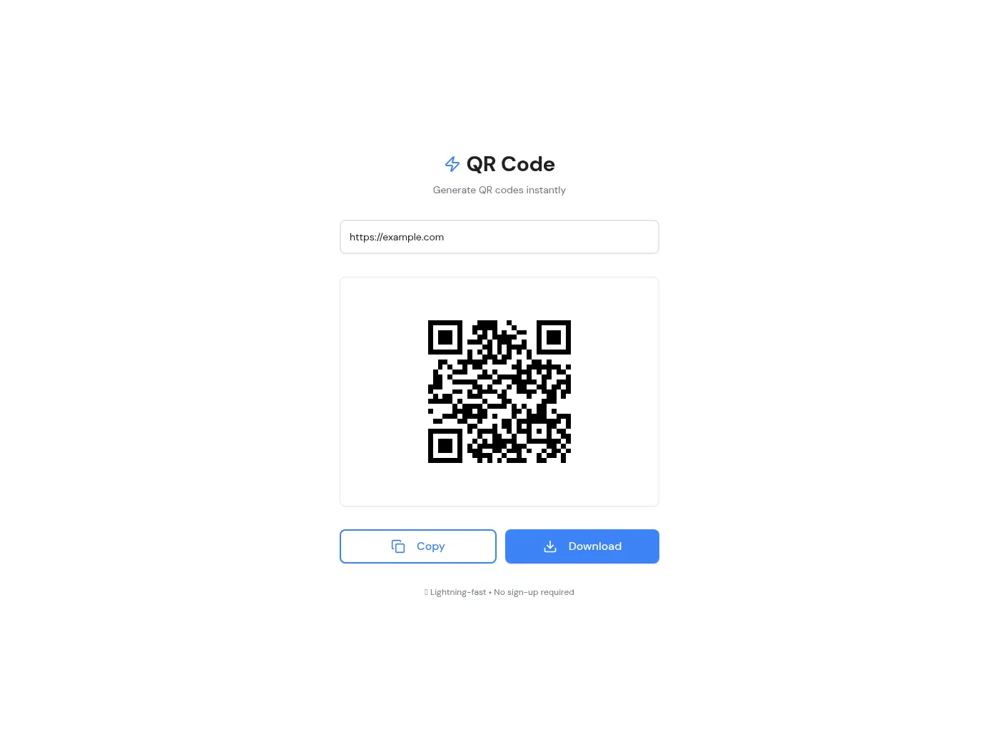 Simple QR Code Generator