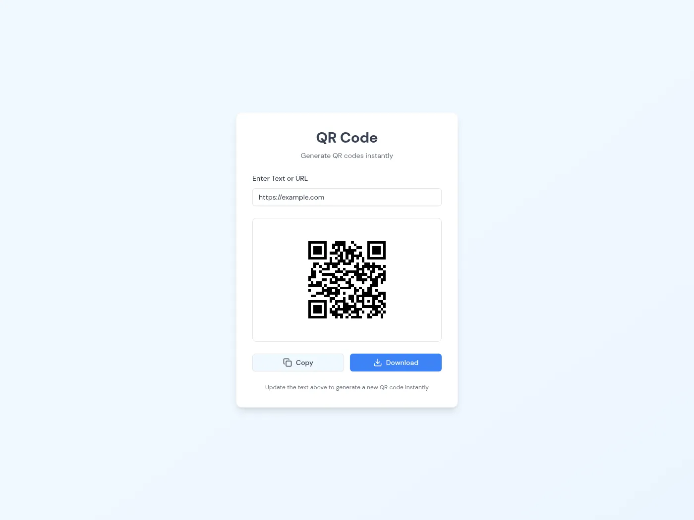Simple QR Code Generator