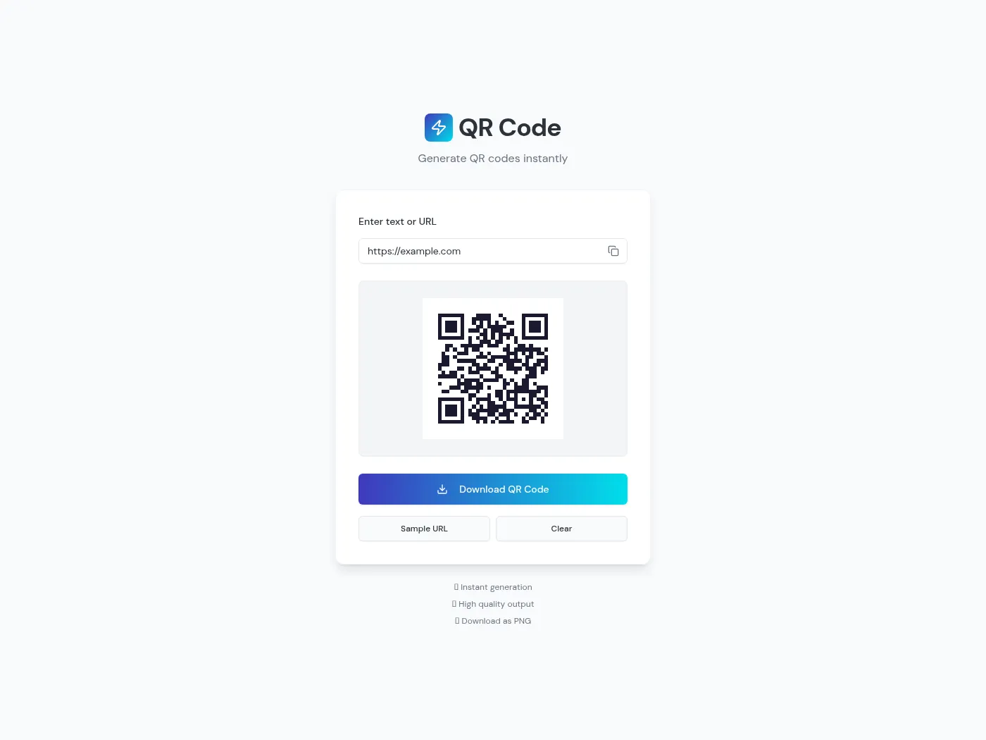 Simple QR Code Generator