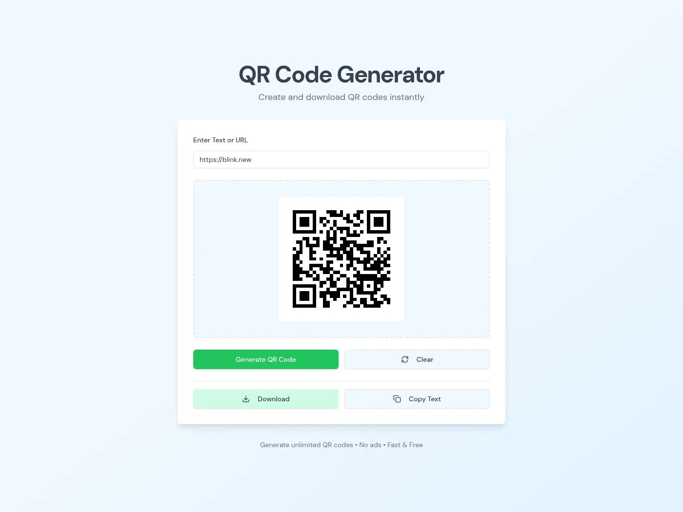 Simple QR Code Generator