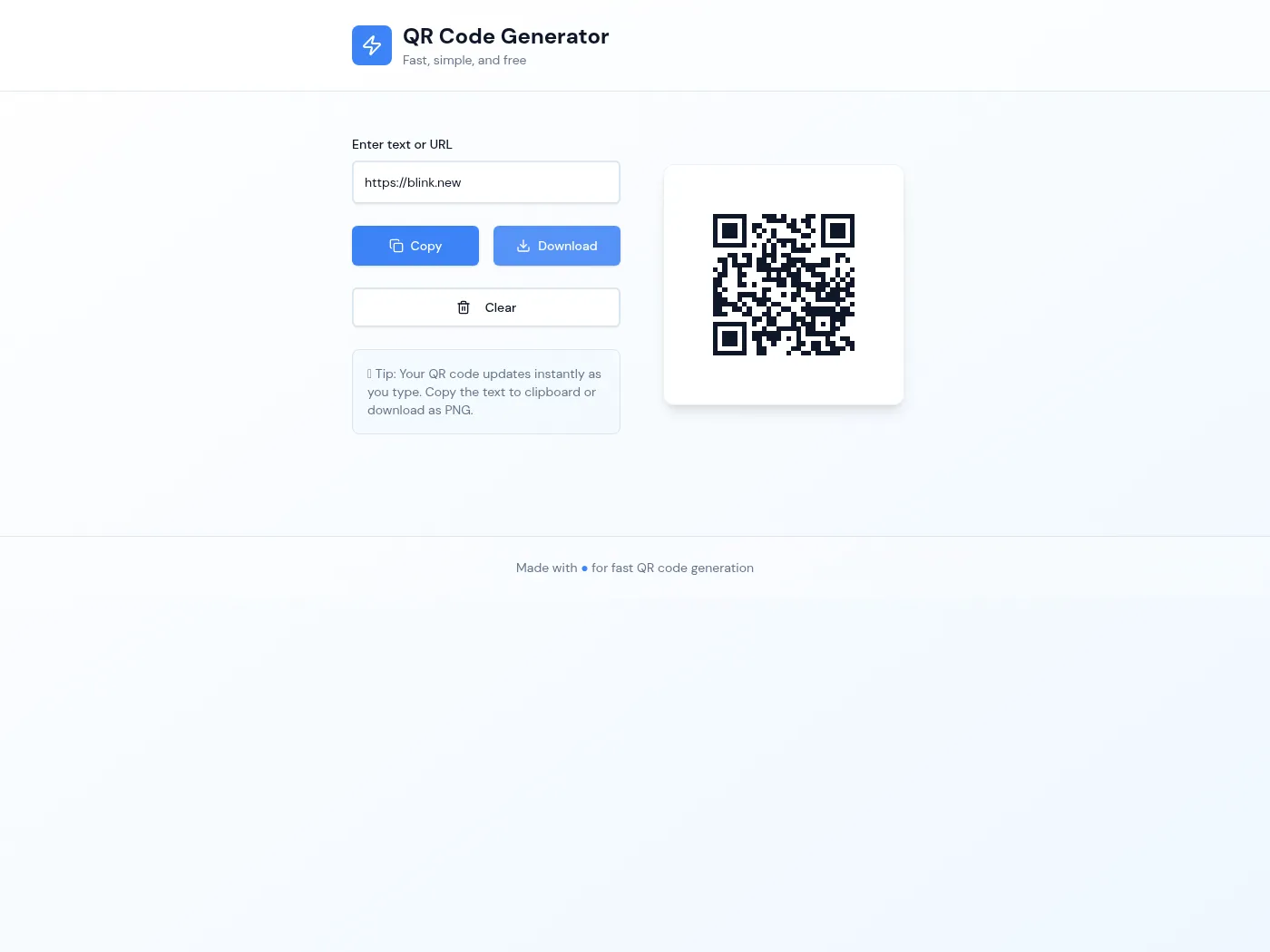 Simple QR Code Generator