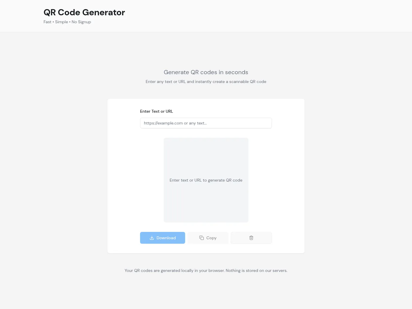 Simple QR Code Generator