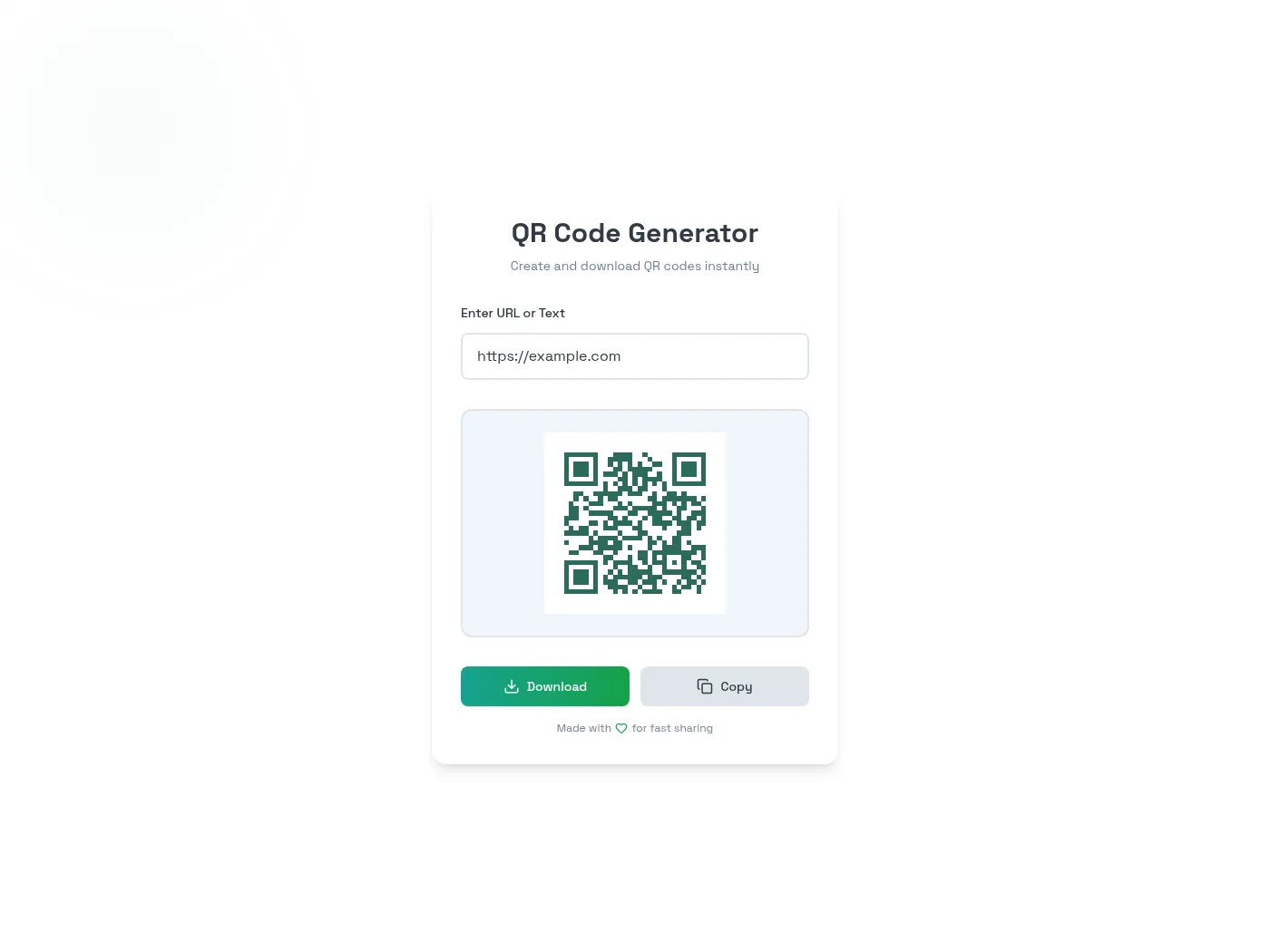 Simple QR Code Generator