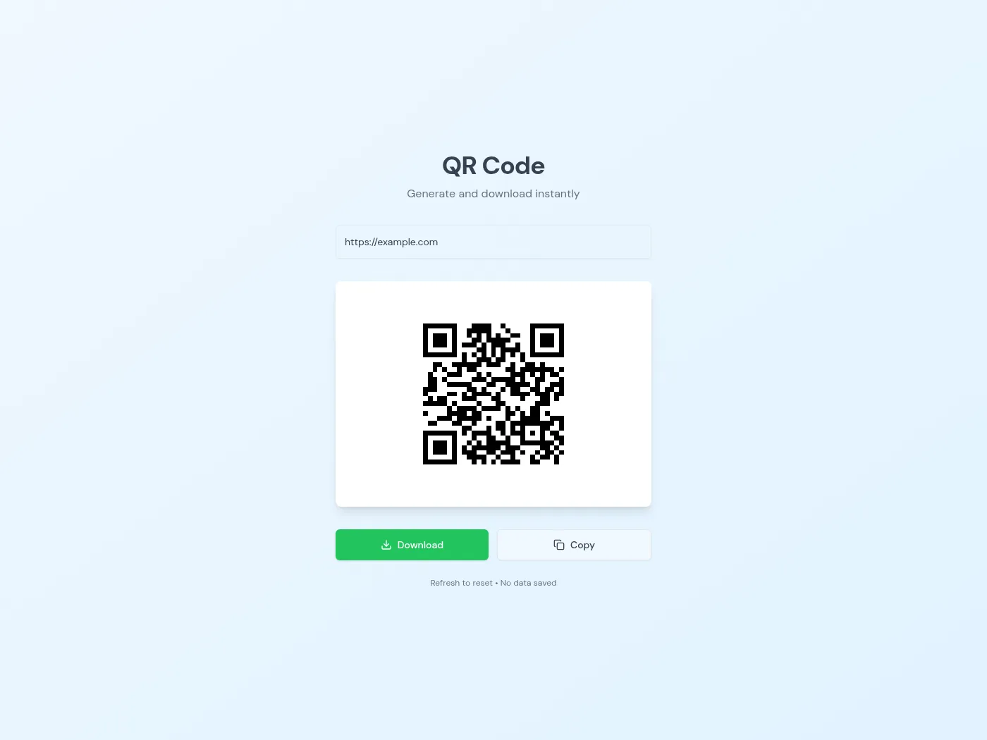 Simple QR Code Generator