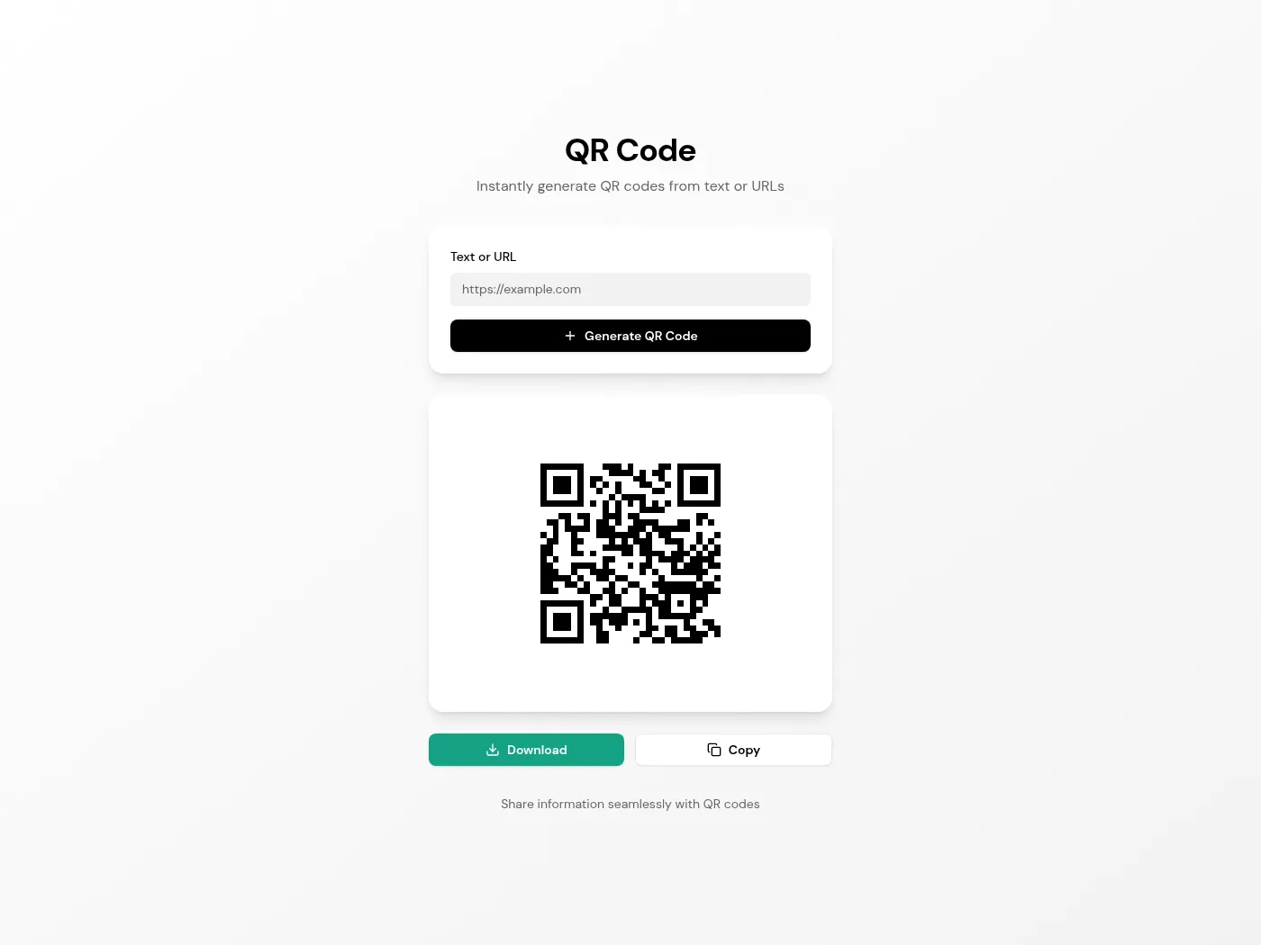 Simple QR Code Generator