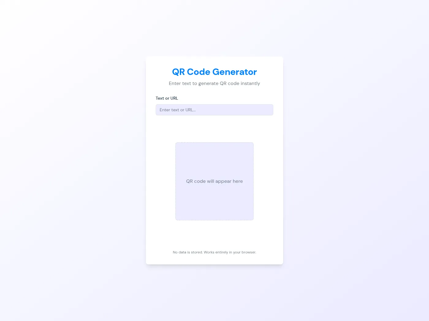 Simple QR Code Generator