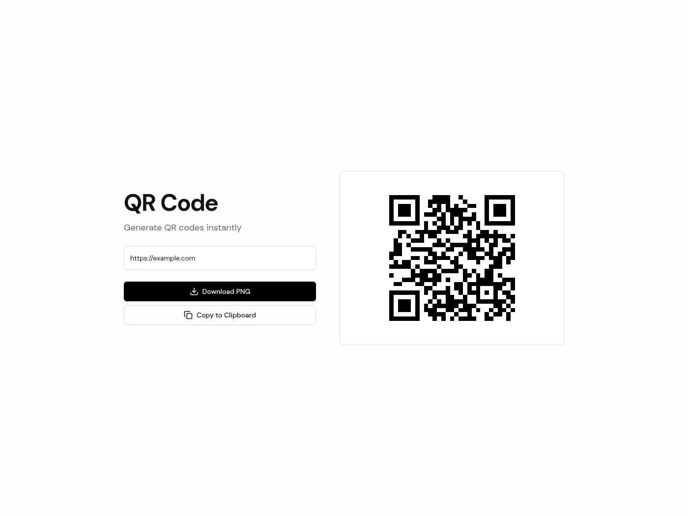 Simple QR Code Generator